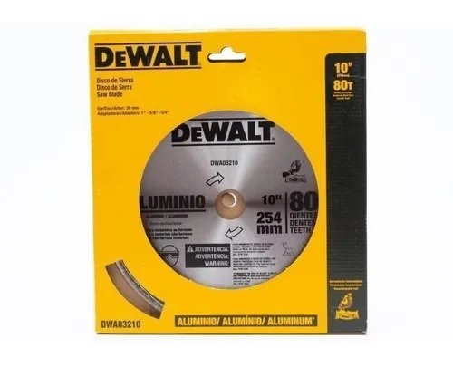Disco Serra Esquadria Alumínio 10pol 80d DWA03210 Dewalt